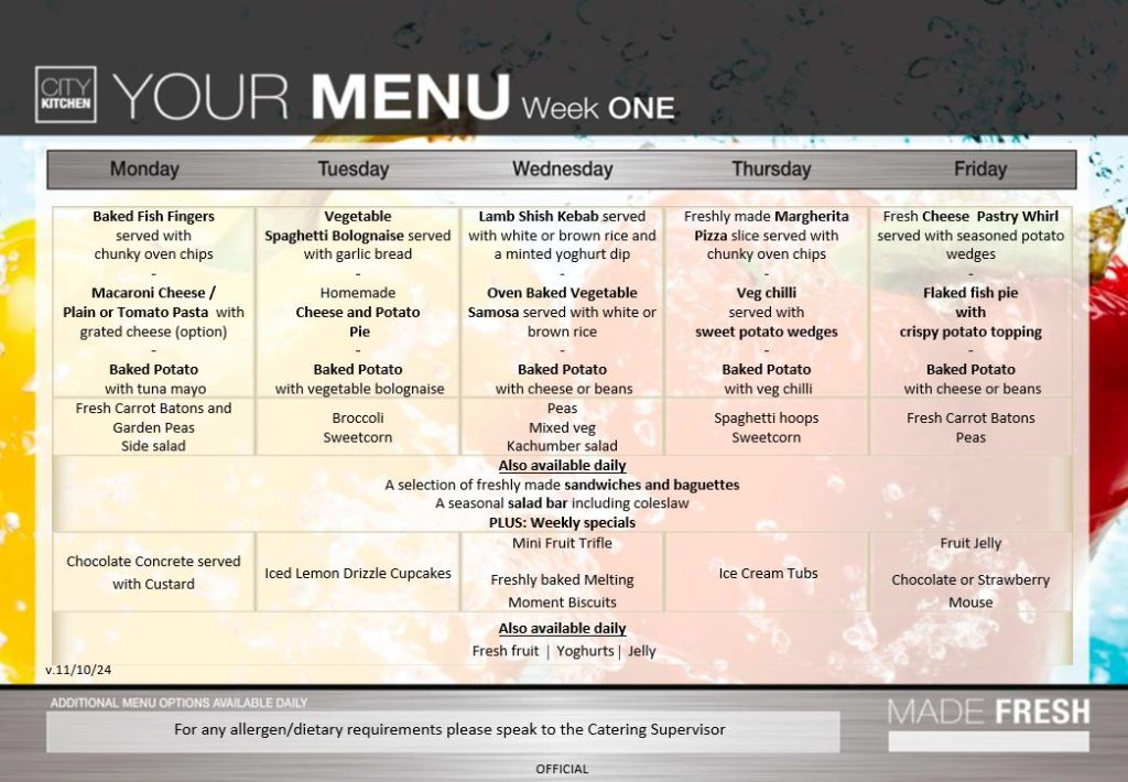 School Dinners - Colebourne Primary School